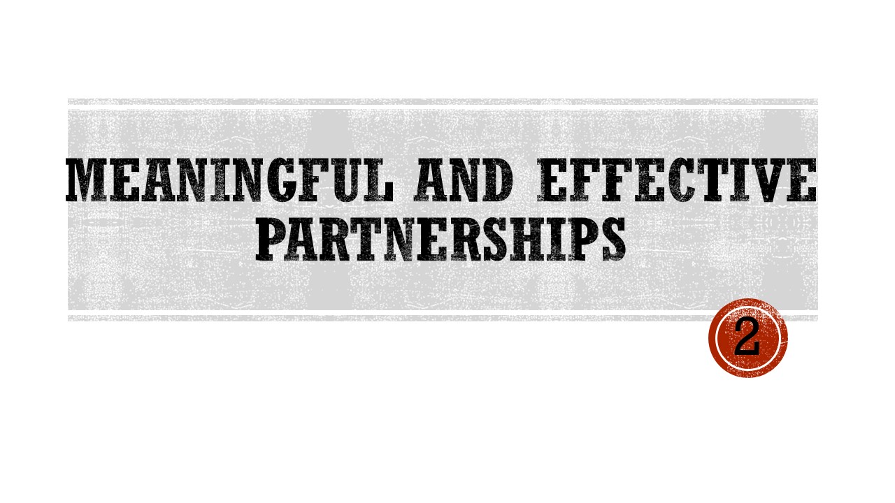Meaningful and effective partnerships - INPUD